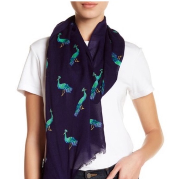kate spade | Accessories | Nwot Kate Spade Peacock Scarf | Poshmark